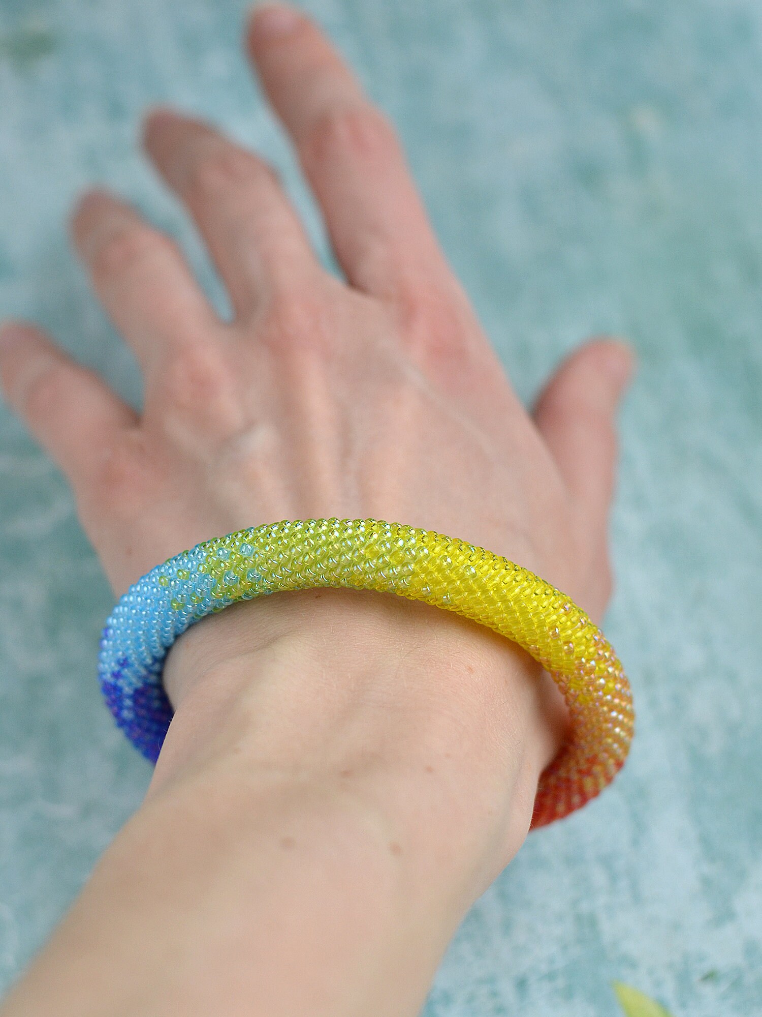 Bead Crochet Rainbow Bracelet Pattern - Etsy