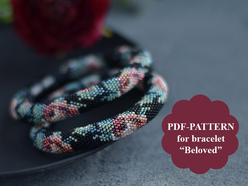 Bead crochet bracelet pattern bead crochet rope pattern seed | Etsy