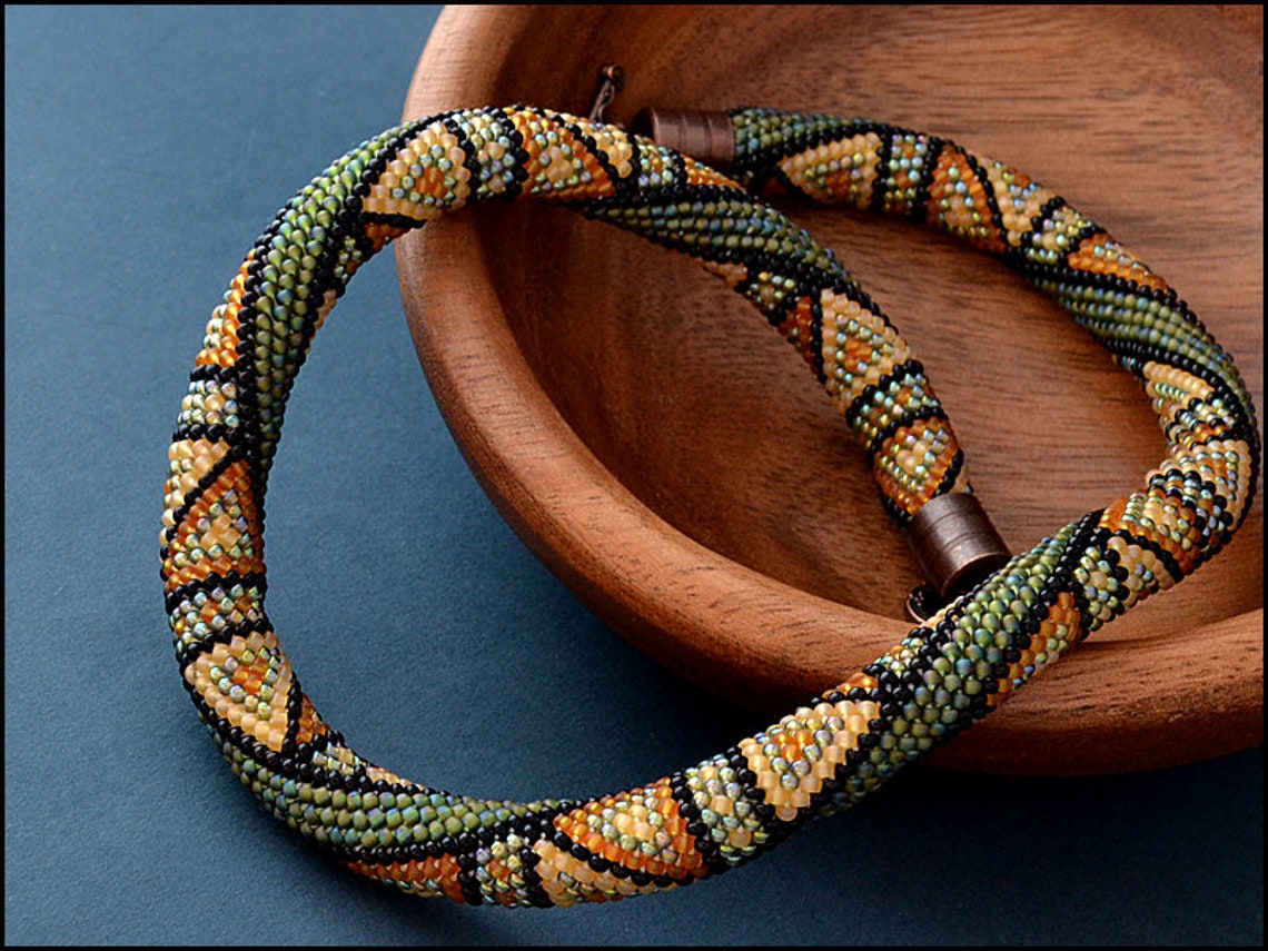 Bead Crochet Rope Pattern Seed Beads Beaded Necklace - Etsy