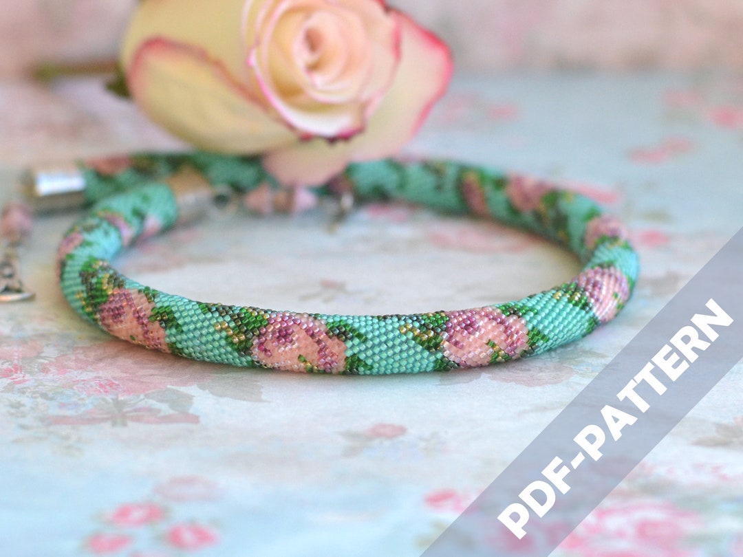 Bead Crochet Rope Pattern Bead Crochet Necklace Pattern Shabby Chic ...
