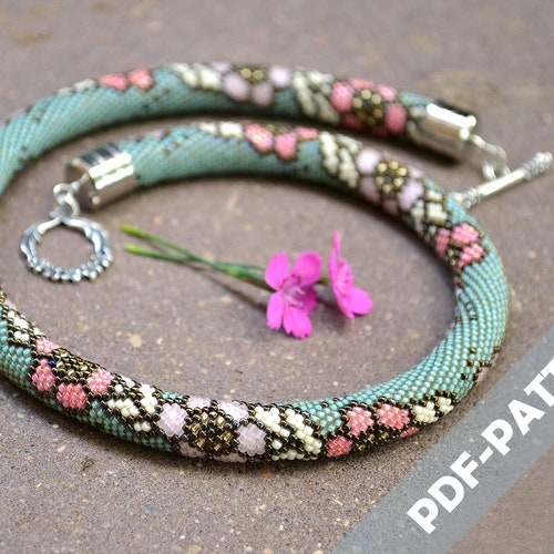 Bead Crochet Pattern Bead Crochet Necklace Pattern Seed Beads - Etsy