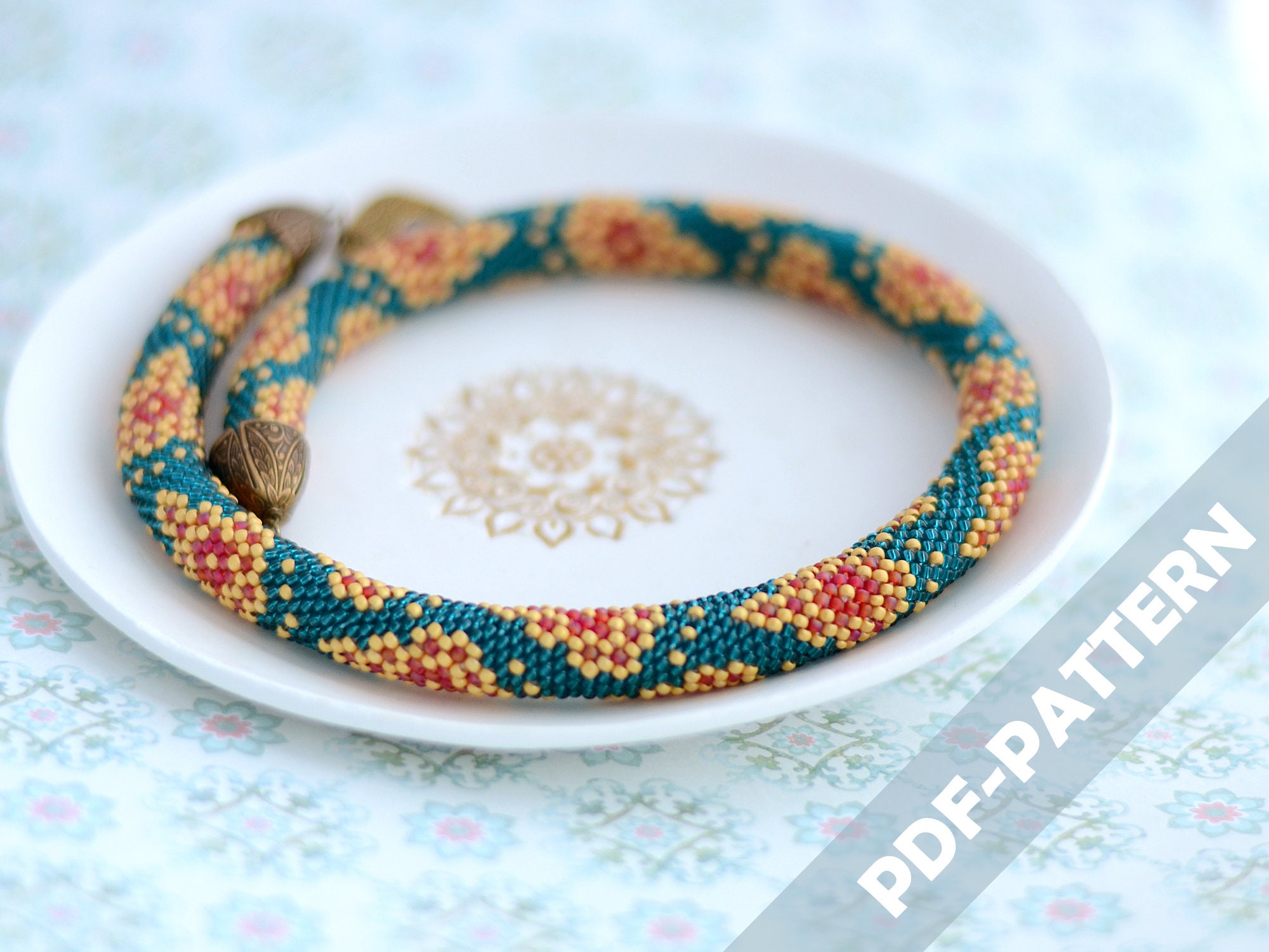 Bead Crochet Necklace Pattern - Etsy