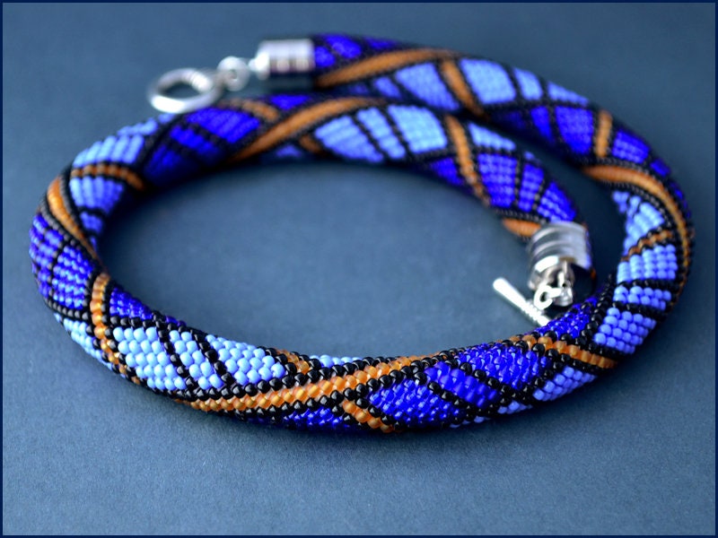 Bead Crochet Rope Necklace Pattern Beaded Necklace Pattern - Etsy