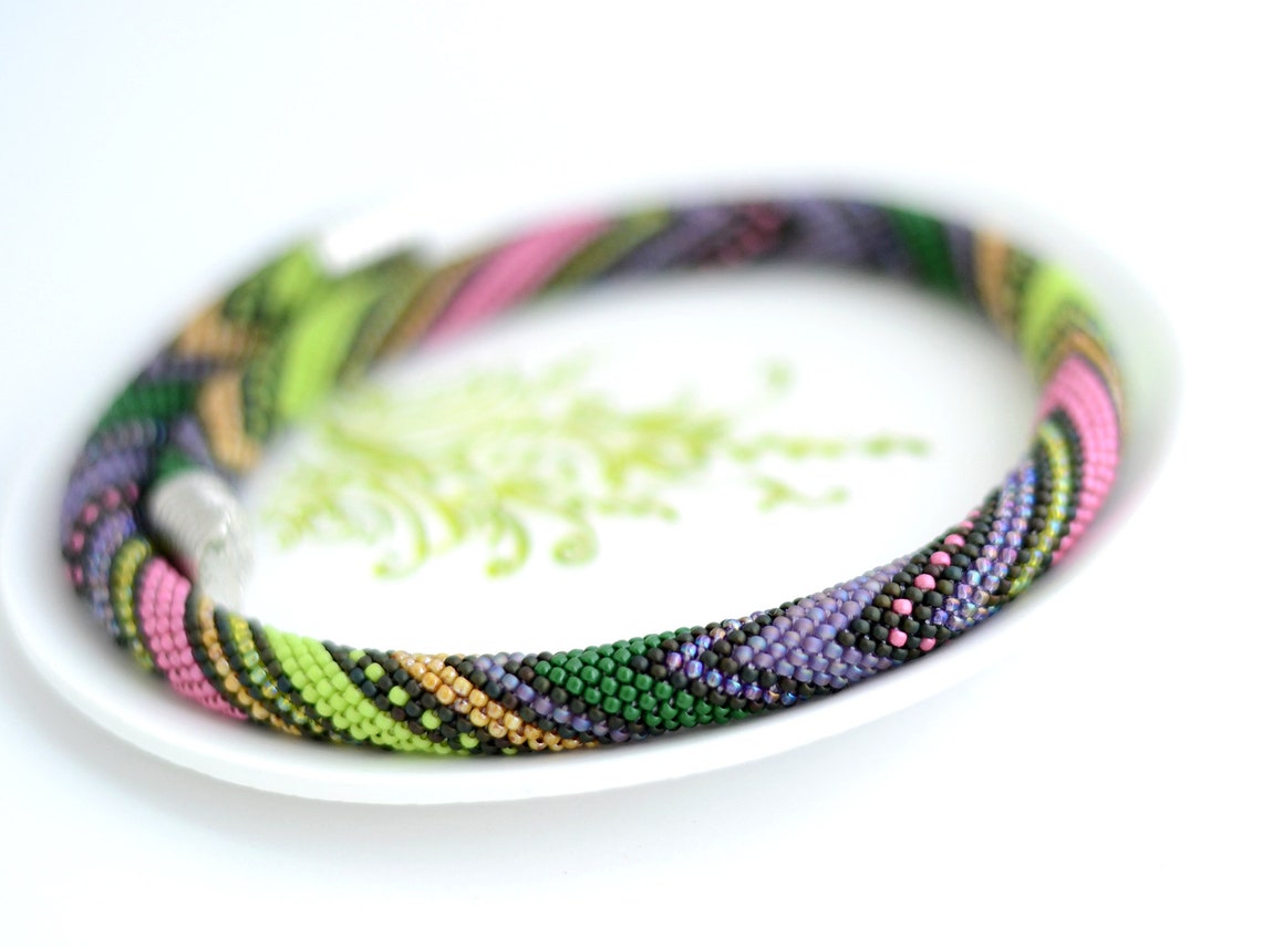 Bead Crochet Necklace Pattern Seed Beads Necklace Pattern - Etsy