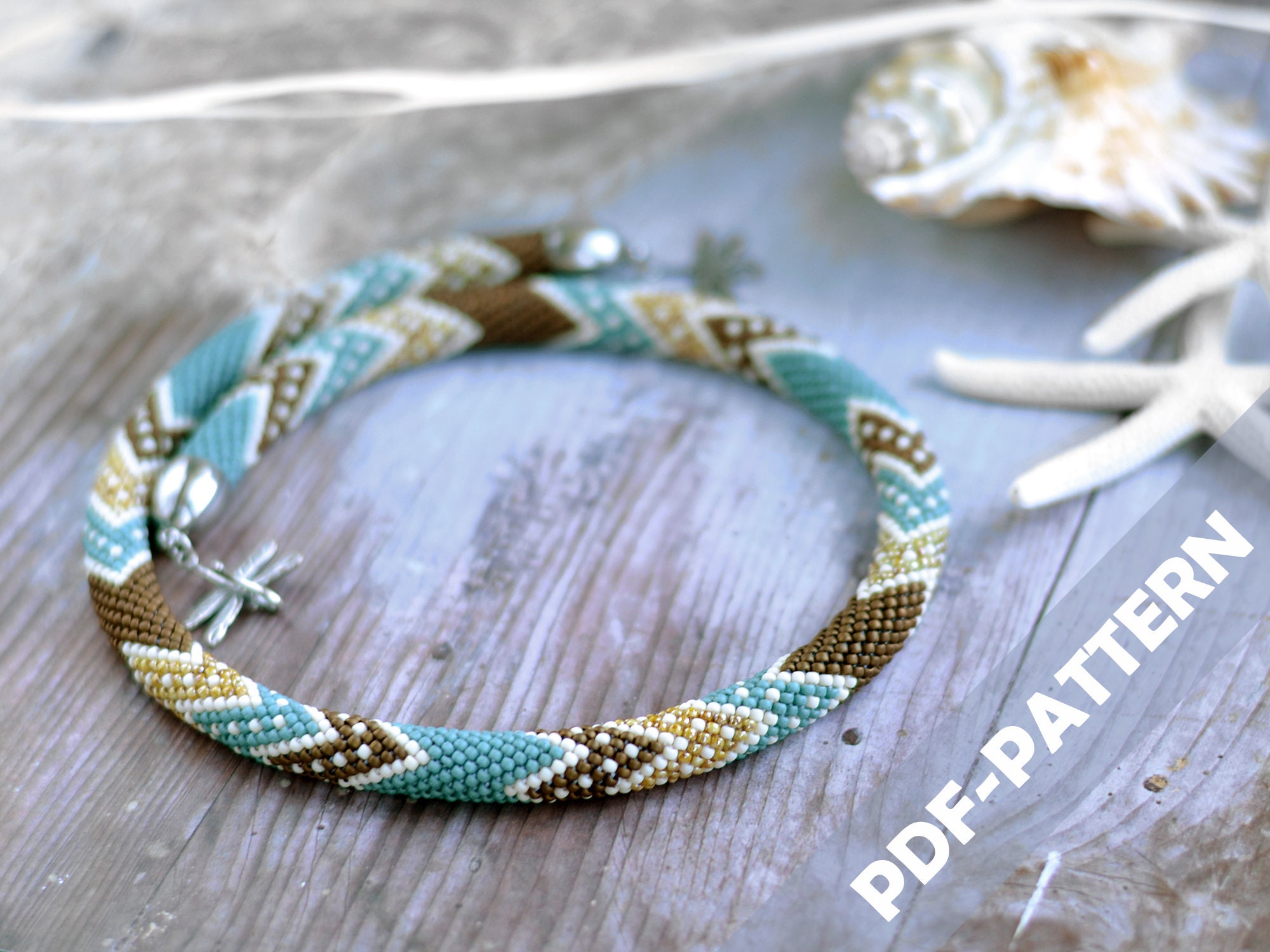 Bead Crochet Pattern Bead Crochet Necklace Pattern Seed Beads Graph ...