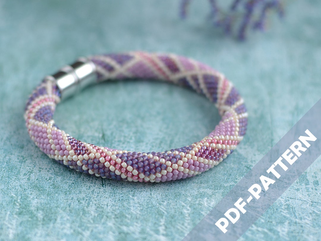 Bead Crochet Bracelet Pattern Bead Crochet Rope Pattern - Etsy