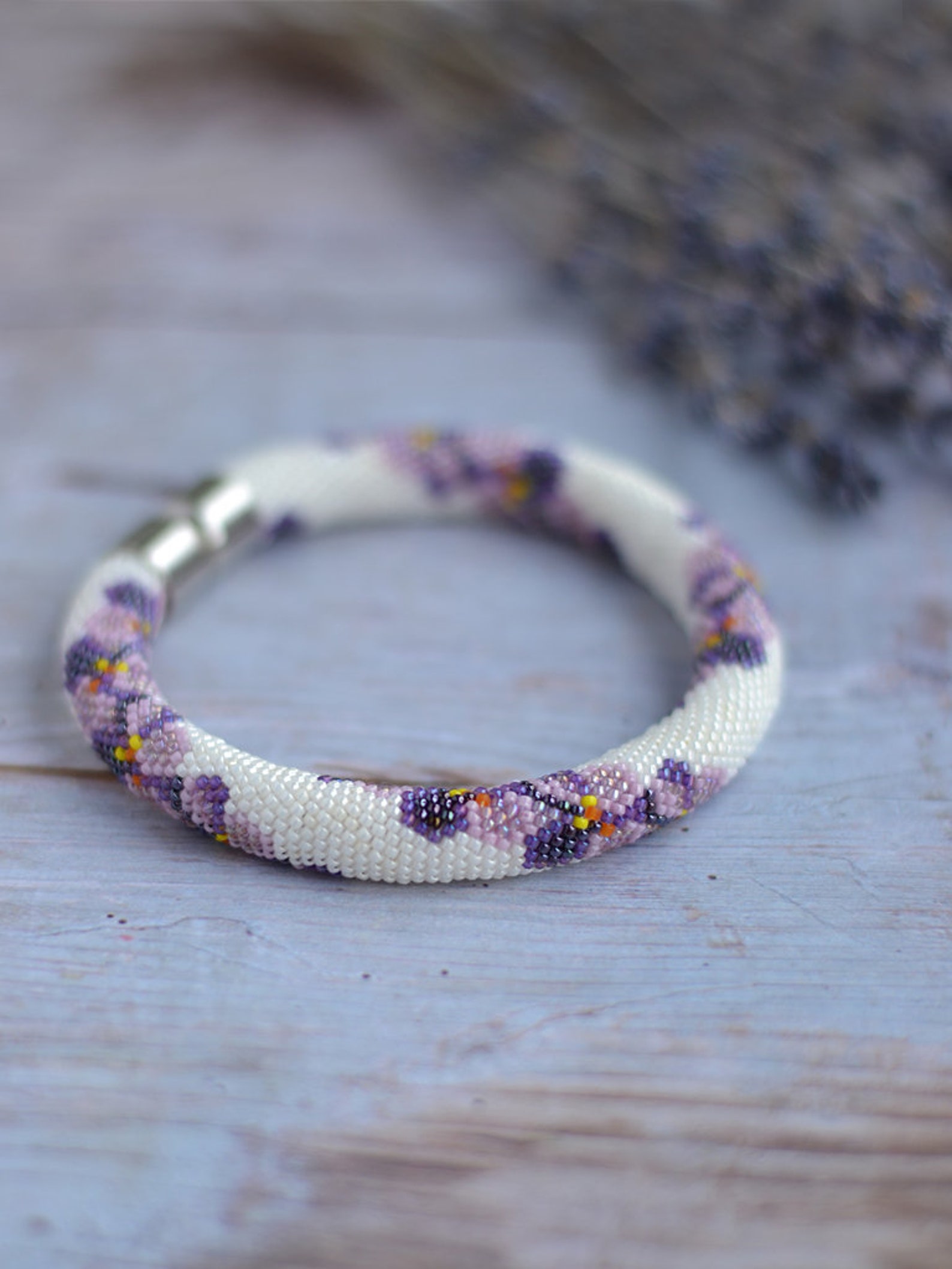Bead Crochet Bracelet Pattern Beaded Rope Pattern Floral Print - Etsy