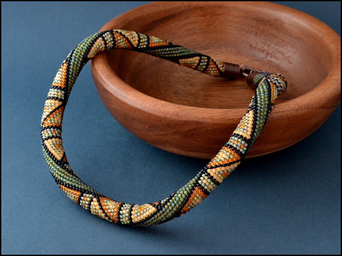 Bead Crochet Rope Pattern Seed Beads Beaded Necklace - Etsy