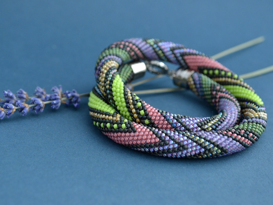 Bead Crochet Necklace Pattern Seed Beads Necklace Pattern - Etsy