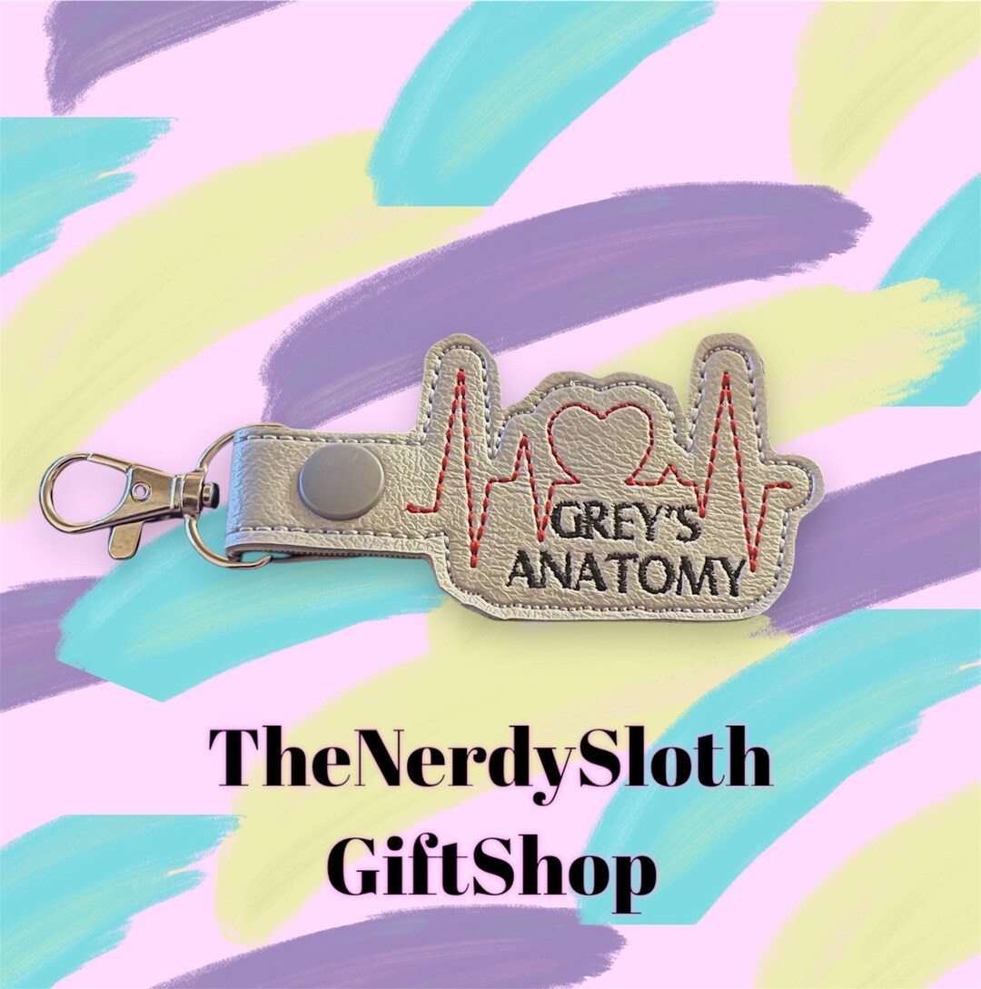 Embroidered Anatomy Key Fob: Fandom Keychain - Etsy