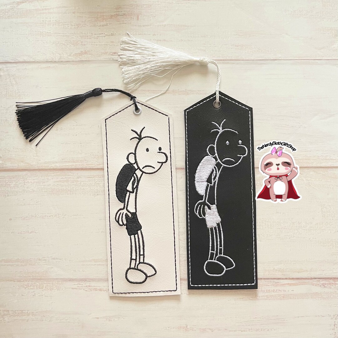 Embroidered Diary Bookmark: Marine Vinyl Novel Bookmark - Etsy