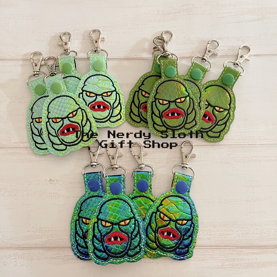 Lagoon Creature Key Fob | Keychain | Embroidered Keychains | Bag Tags ...