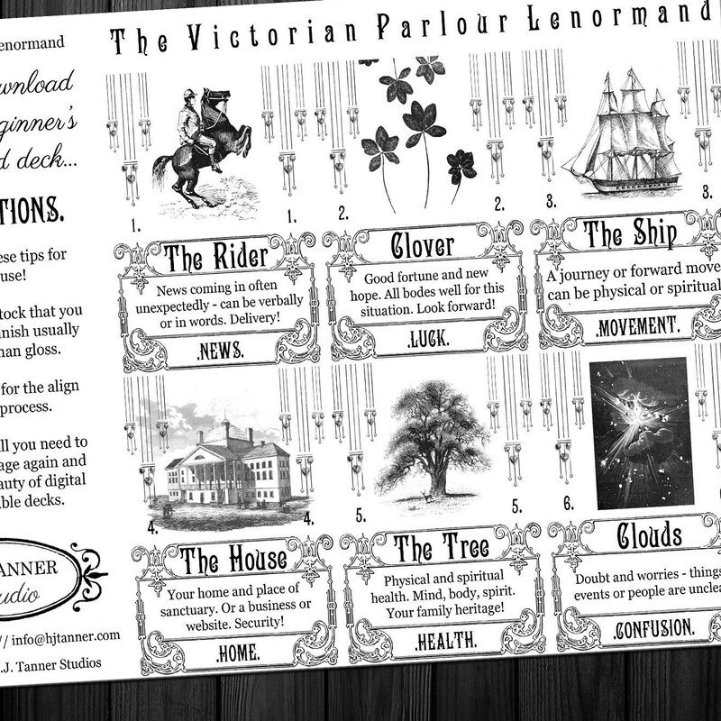 Lenormand Deck Printable - Etsy