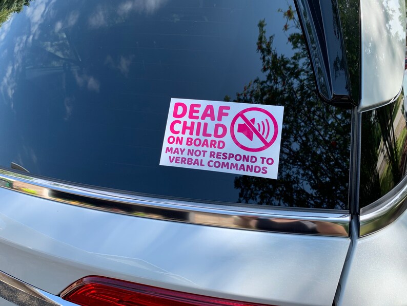 Deaf Child on Board Decal - Etsy
