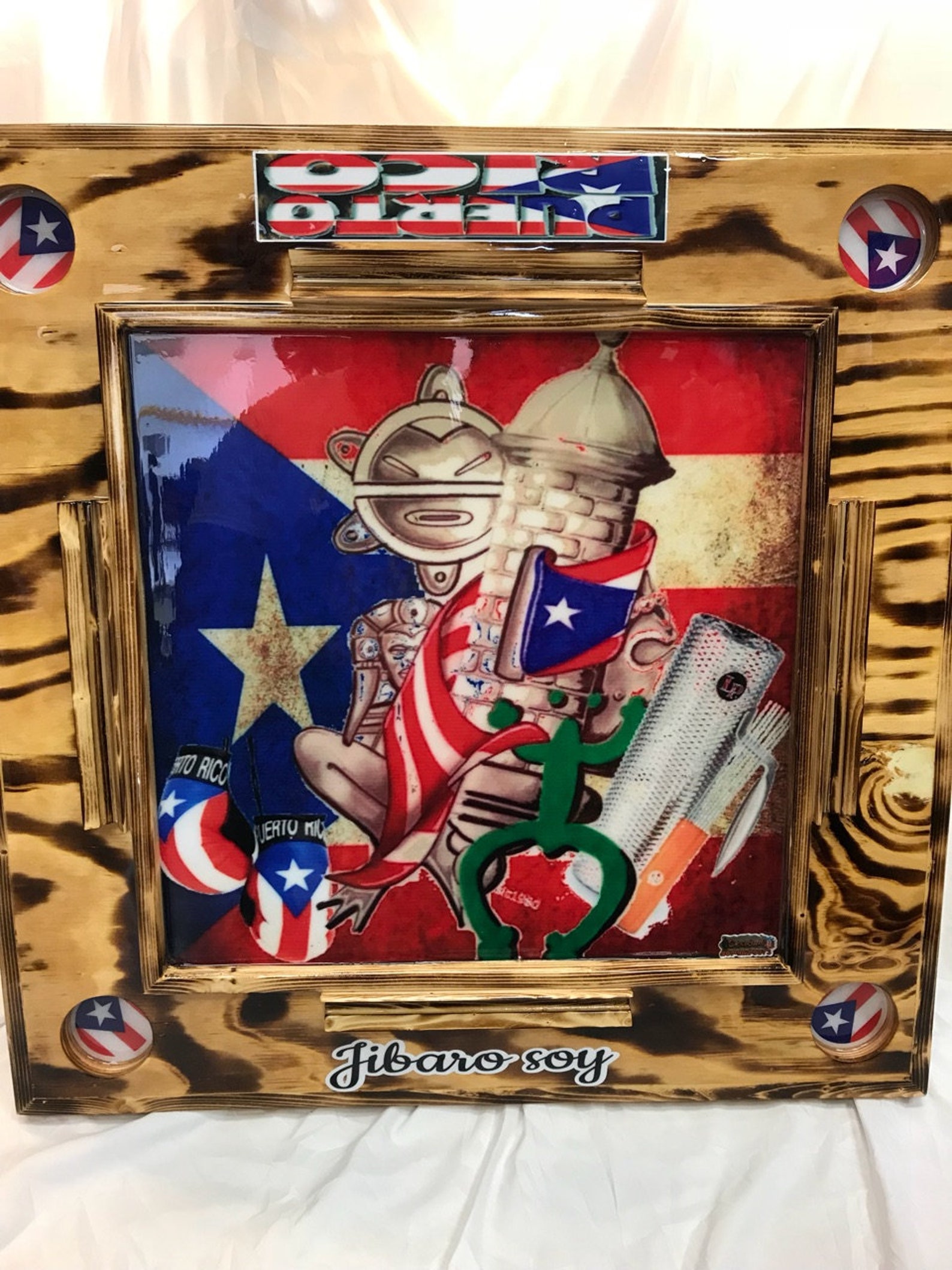 Domino Table puerto Rico Flag - Etsy