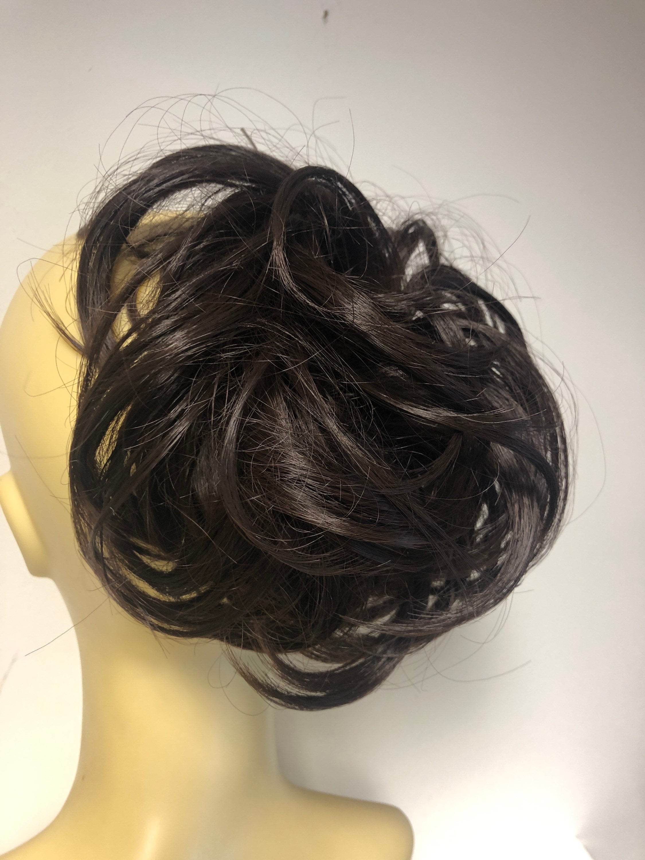 Brown Deluxe Hair Scrunchie Extension Ponytail Put up Curly - Etsy