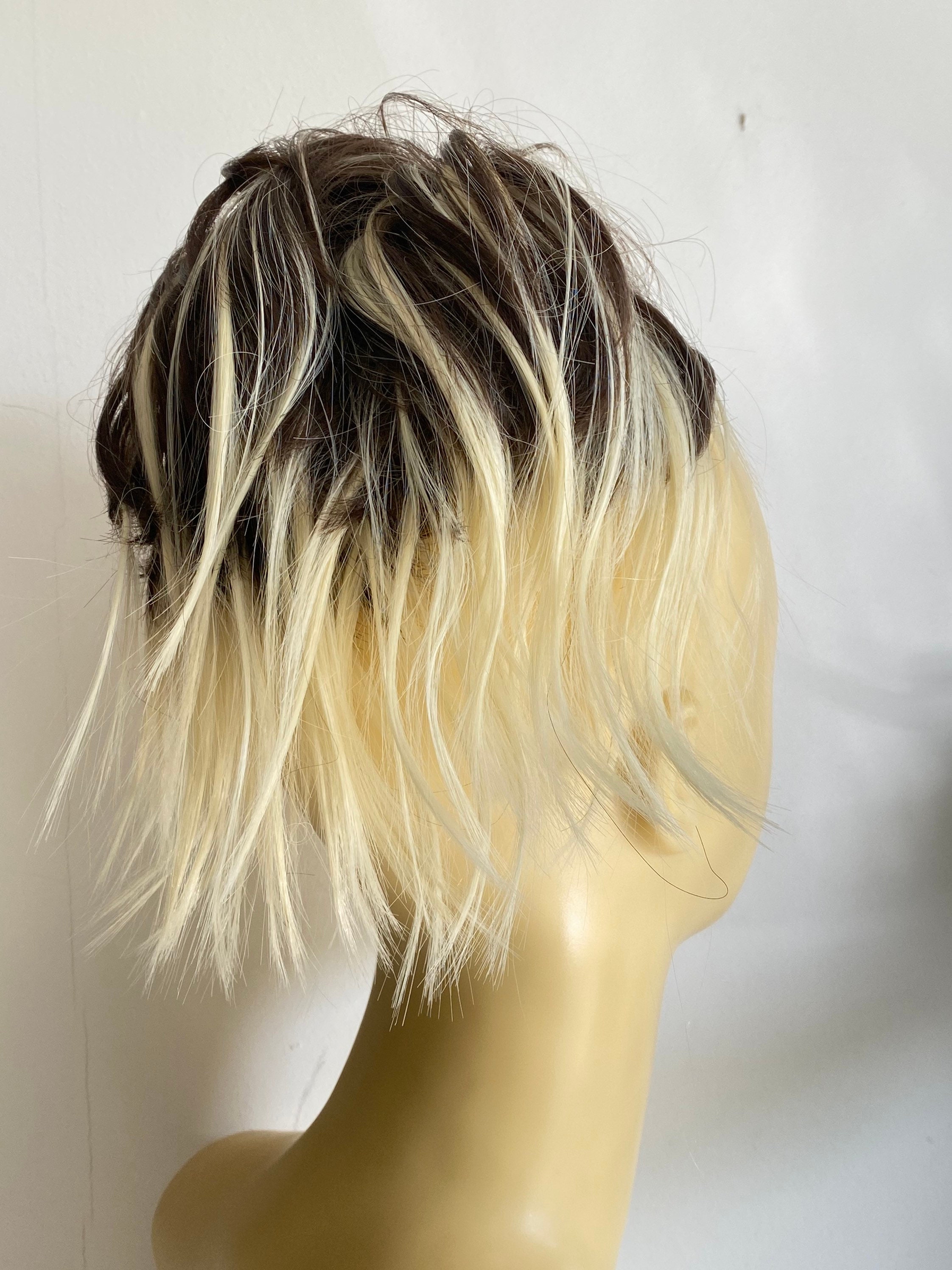 Blonde darks messy straight and curly all in one very messy | Etsy