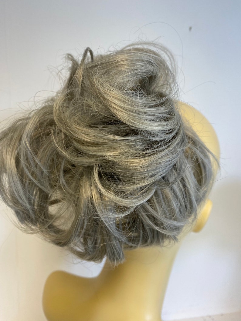 Authentic Curly Hair Scrunchie Extension Ponytail in Ash | Etsy