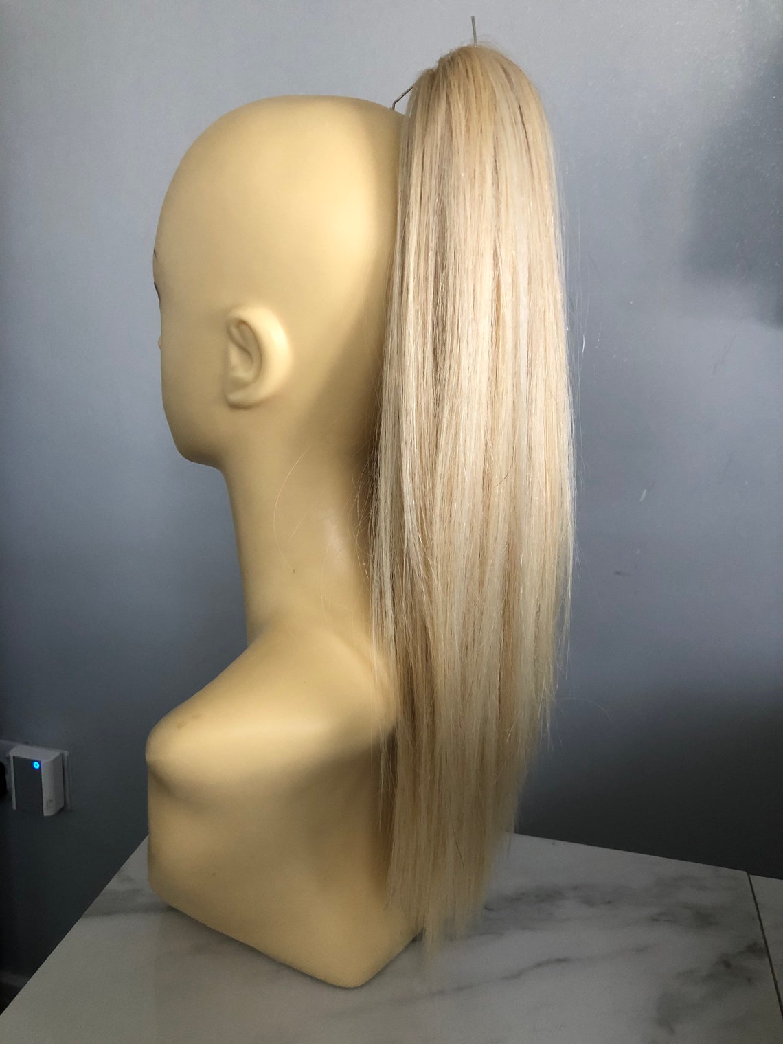 Human hair blonde 100% human ponytail extensions /drawstring | Etsy