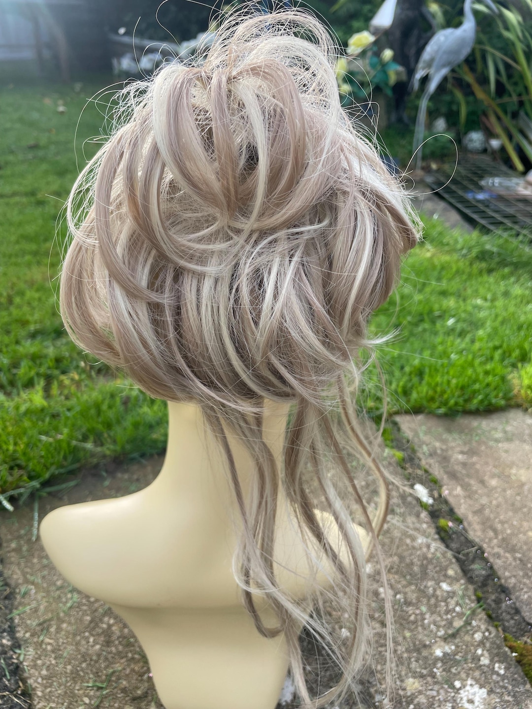 Authentic Hair Scrunchie Extension Ponytail Mixed Blondes Ends With ...
