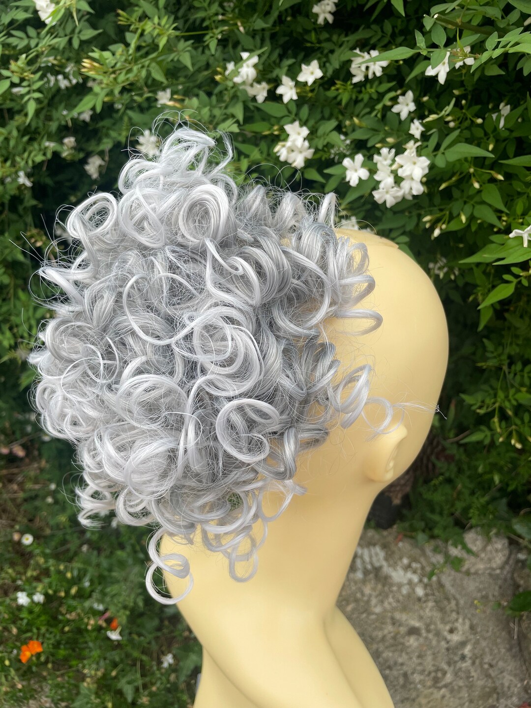 Grey Ombré Grey With Silver Tips Tips Deep Curl Hair Extension ...