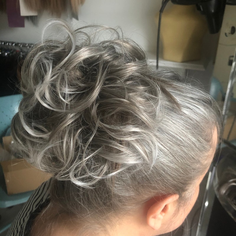 Grey Topper Curly - Etsy