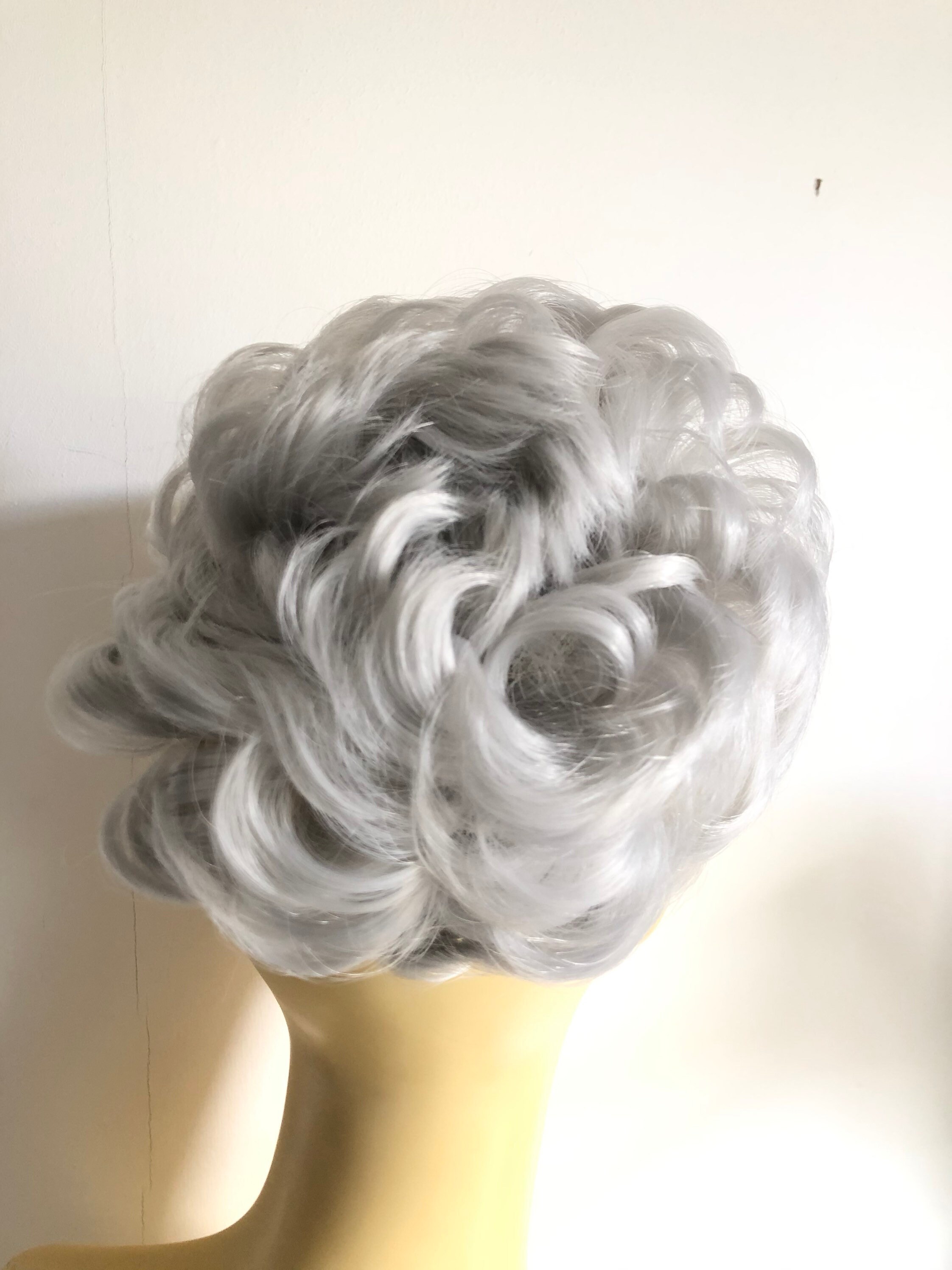 Silver Hair Drawstring Bun Top Knot Extension Ponytail 13/5 | Etsy