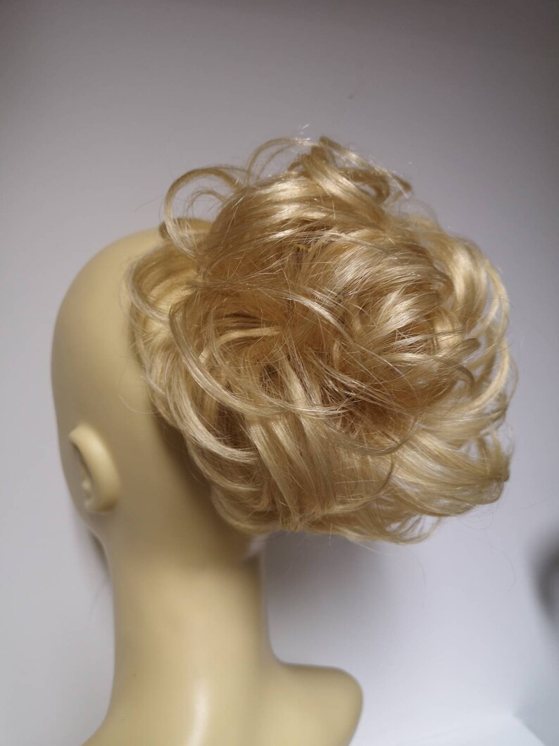 100% Human Hair Scrunchie Extension Ponytail Hair Wrap Mixed | Etsy