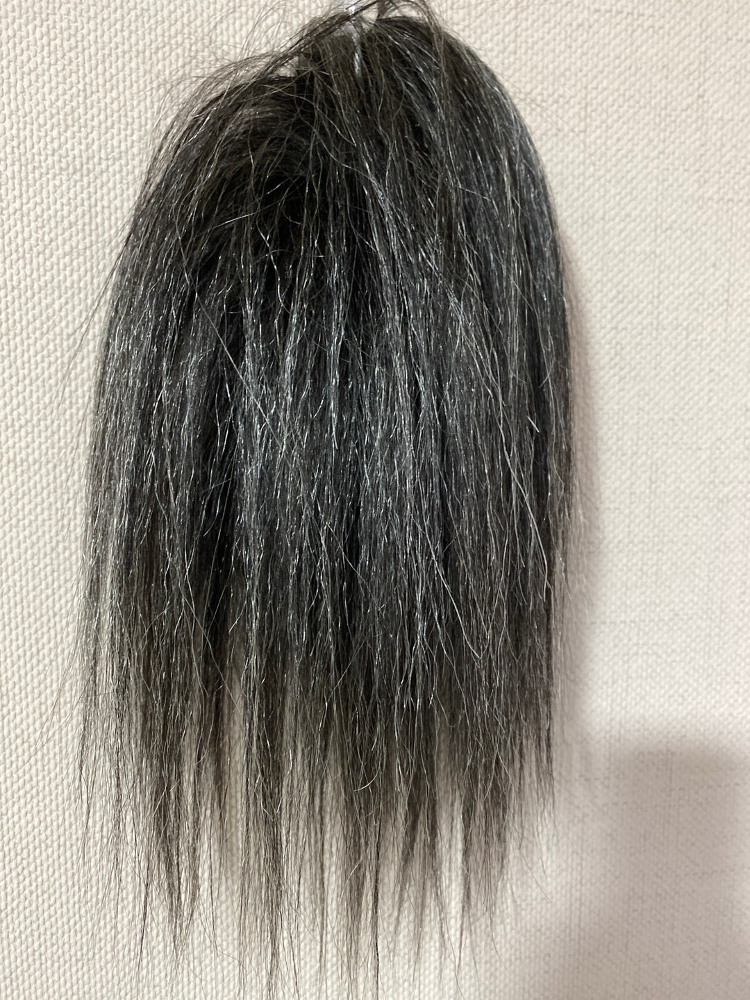 Human Course Hair Dark Salt N Peper Grey Scrunchie Extension Ponytail ...