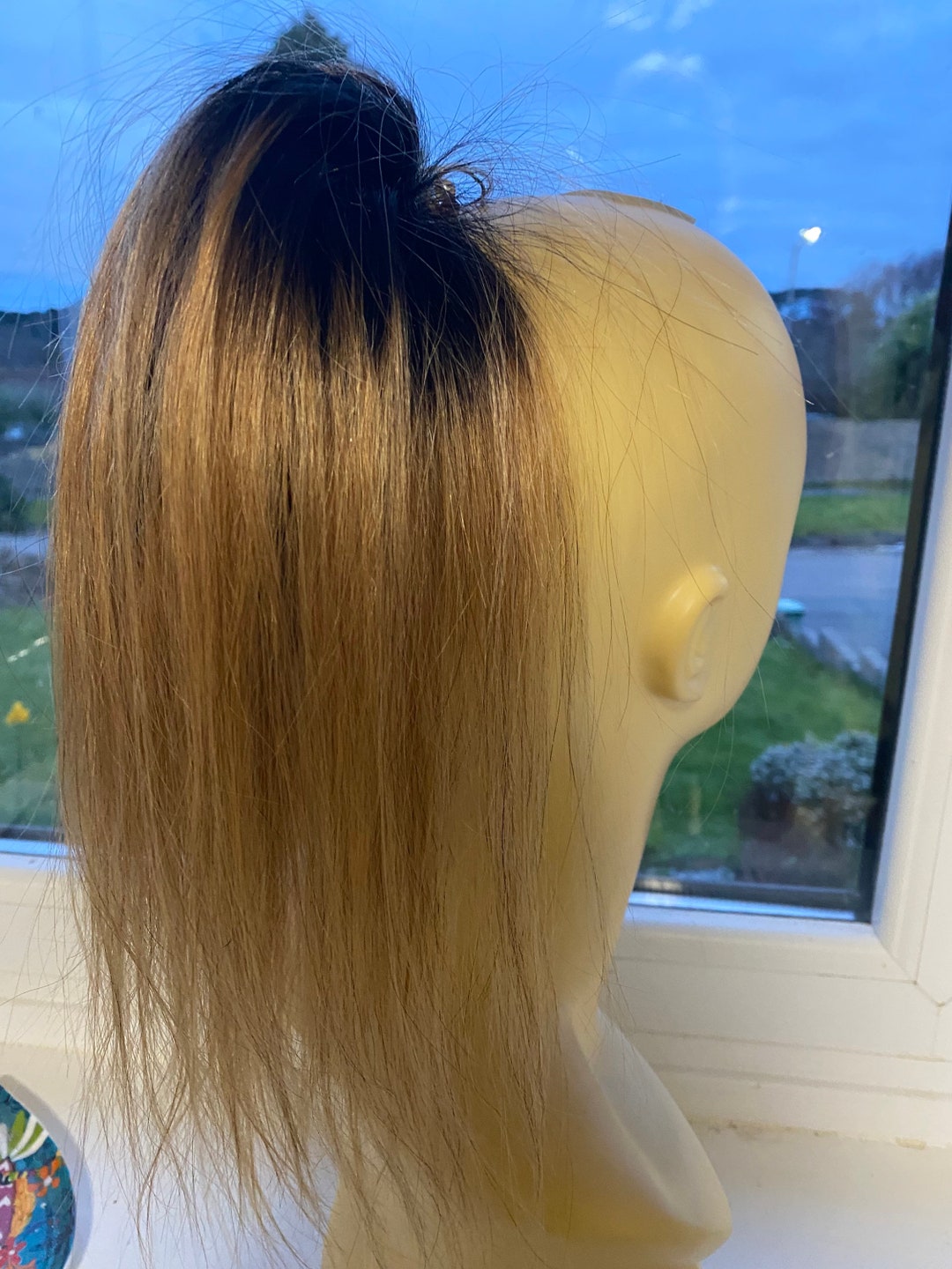 Ombré Human Hair Scrunchie Bun Extension, 12 Inch - Etsy