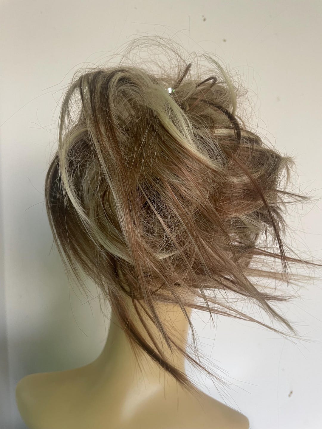 Authentic Large Messy Hair Scrunchie Extension Ponytail in Light Brown ...