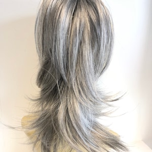 Silver/grey Clip on 2 Style Ponytail Extension on Wire and Claw Clip in ...