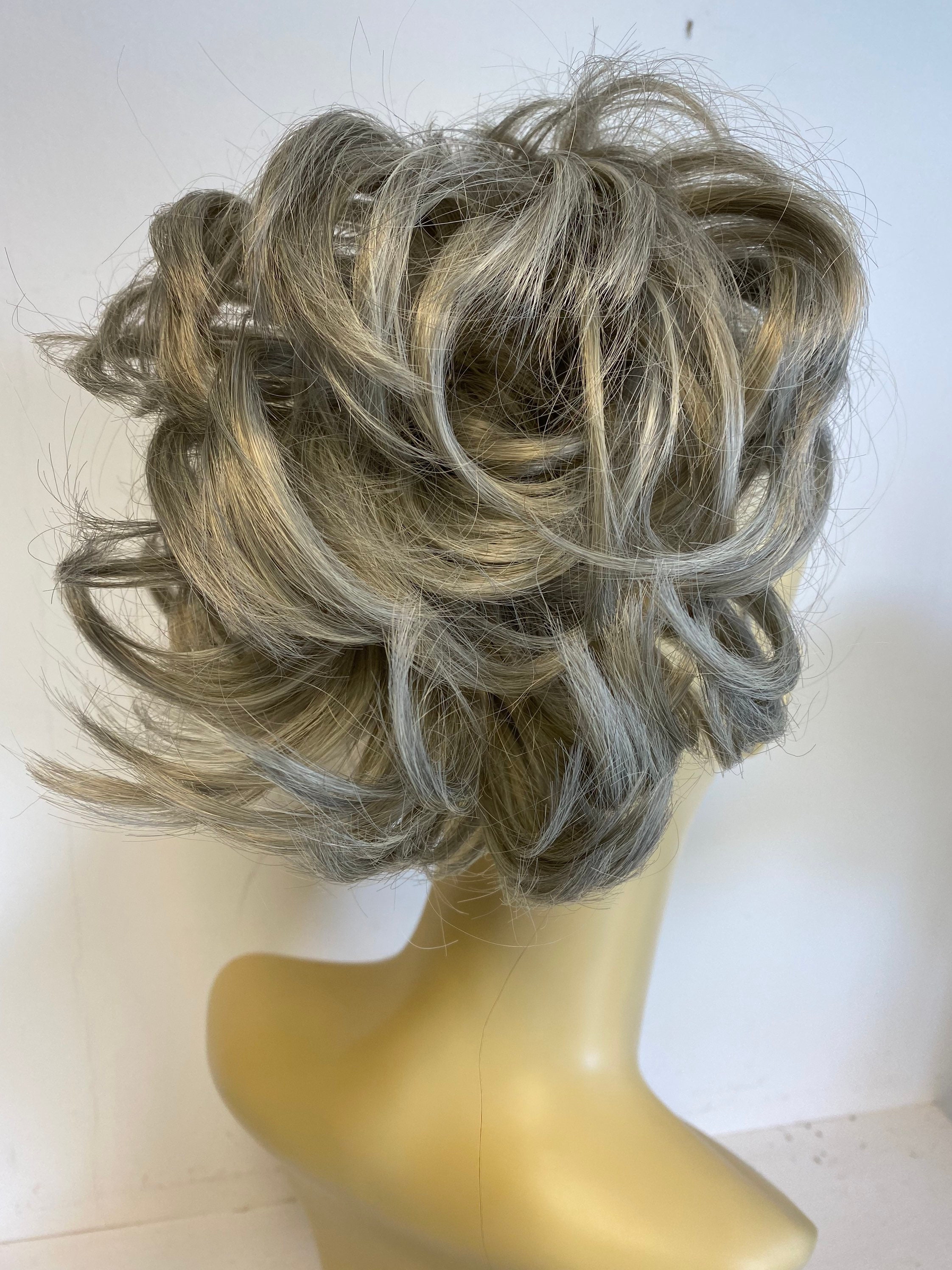 Authentic Curly Hair Scrunchie Extension Ponytail in Ash | Etsy