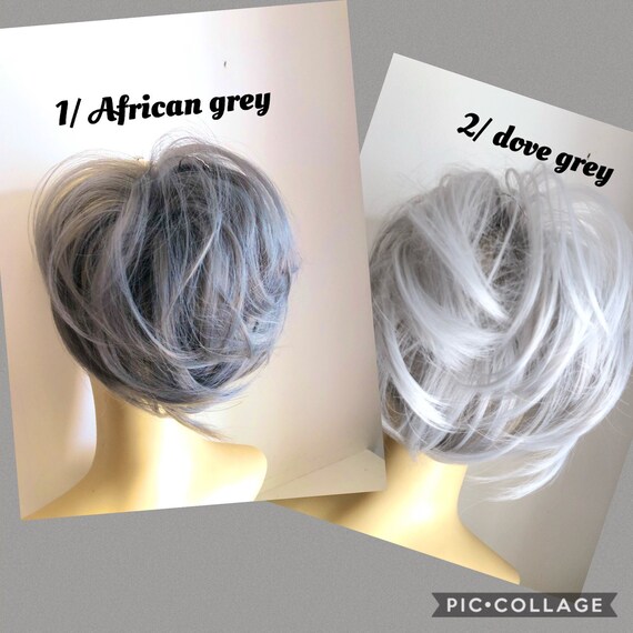 Grey /silver Hair Scrunchies in 2 Different Greys1/10 - Etsy