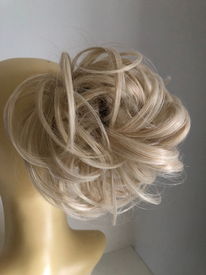 Creamy blonde deluxe heat resistant Hair scrunchie extension | Etsy