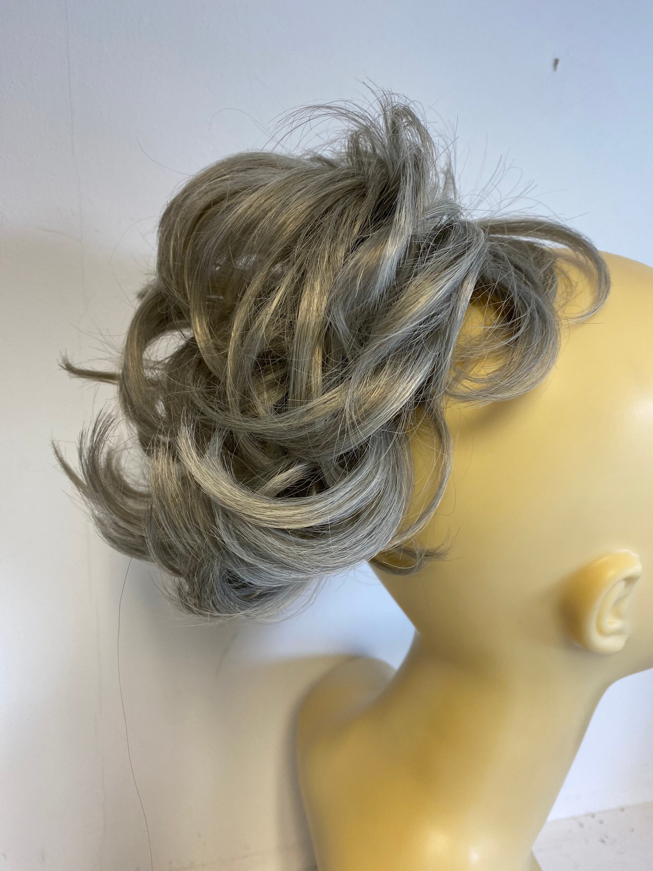 Authentic Curly Hair Scrunchie Extension Ponytail in Ash | Etsy