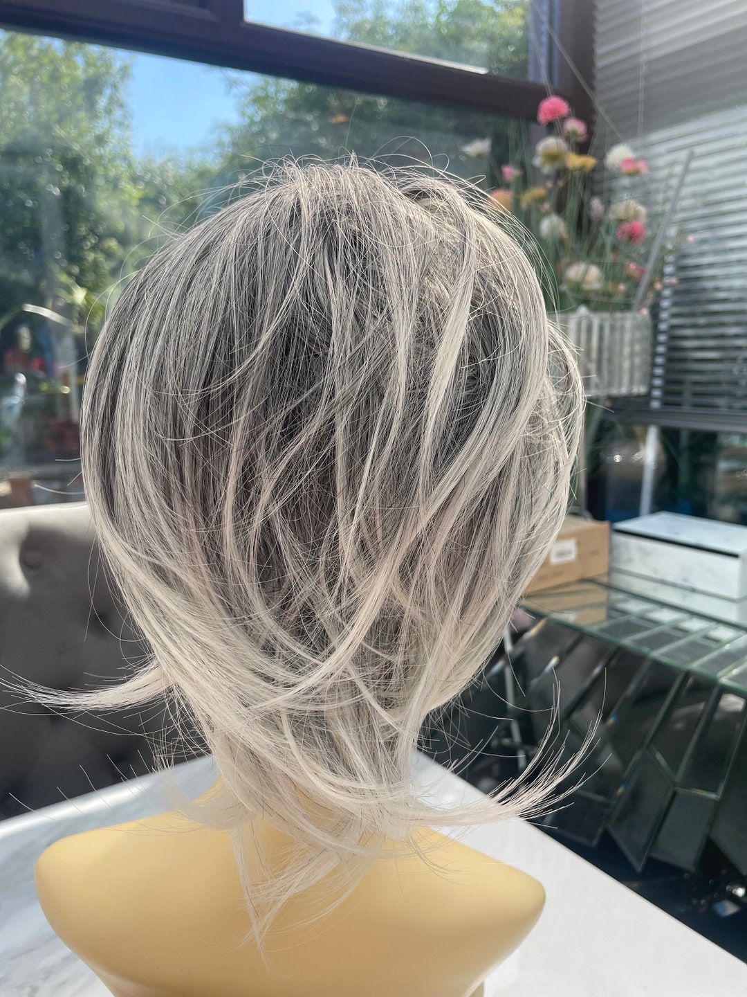 Grey With Creamy Tips Hair Scrunchie Hairpiece (13/3) (14/28) - Etsy