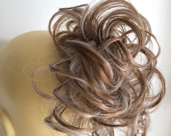 Authentic Curly Hair Scrunchie Extension Ponytail in Ash | Etsy