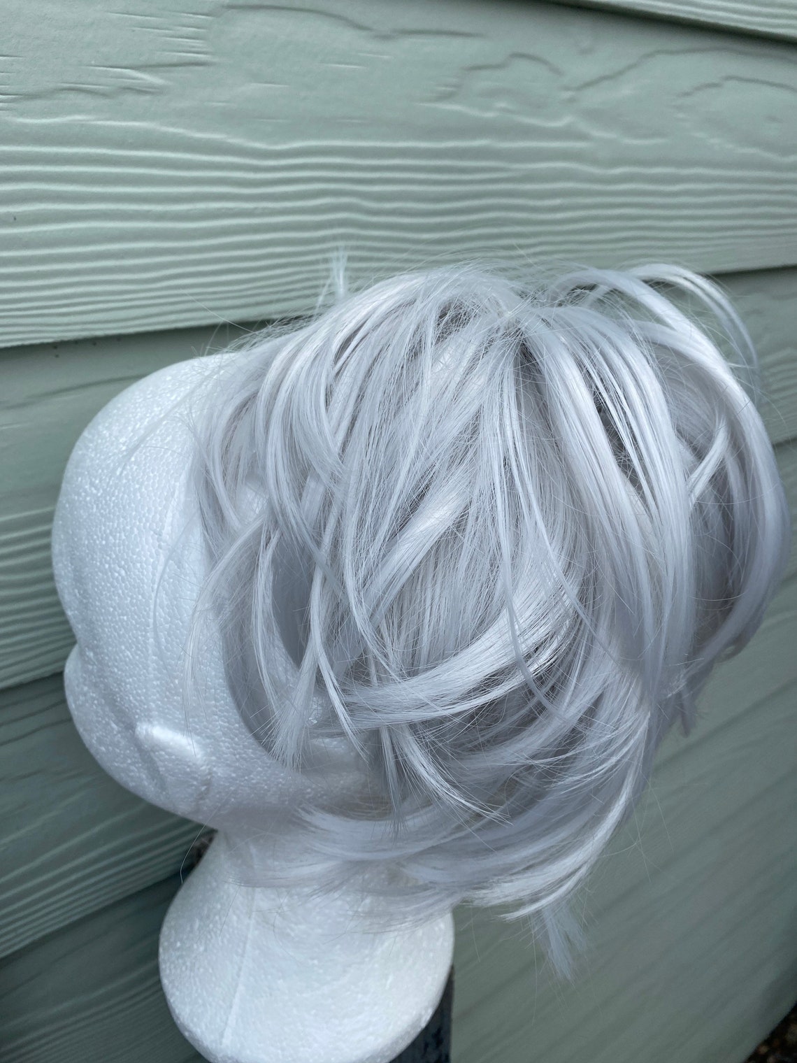 Silver / Pearl Grey Scrunchie Hairpiece Extension Tie 13/6 - Etsy