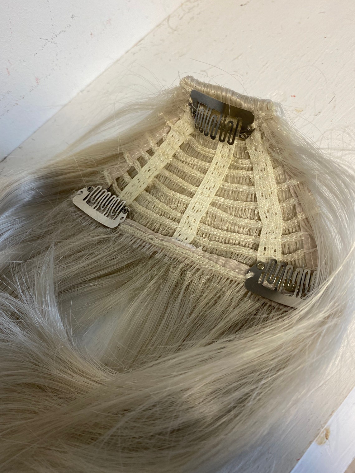 Bangs Authentic Light Silver Clip on Fringe Bang With Longer - Etsy