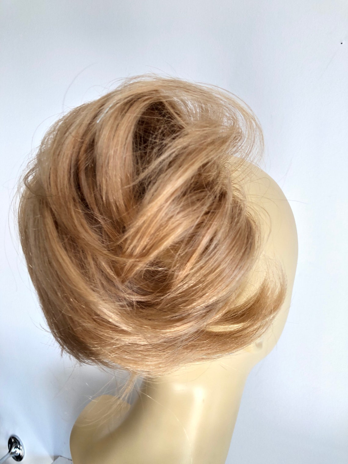 Deluxe 100% Human Hair Scrunchie Extension 27 Golden Blonde | Etsy