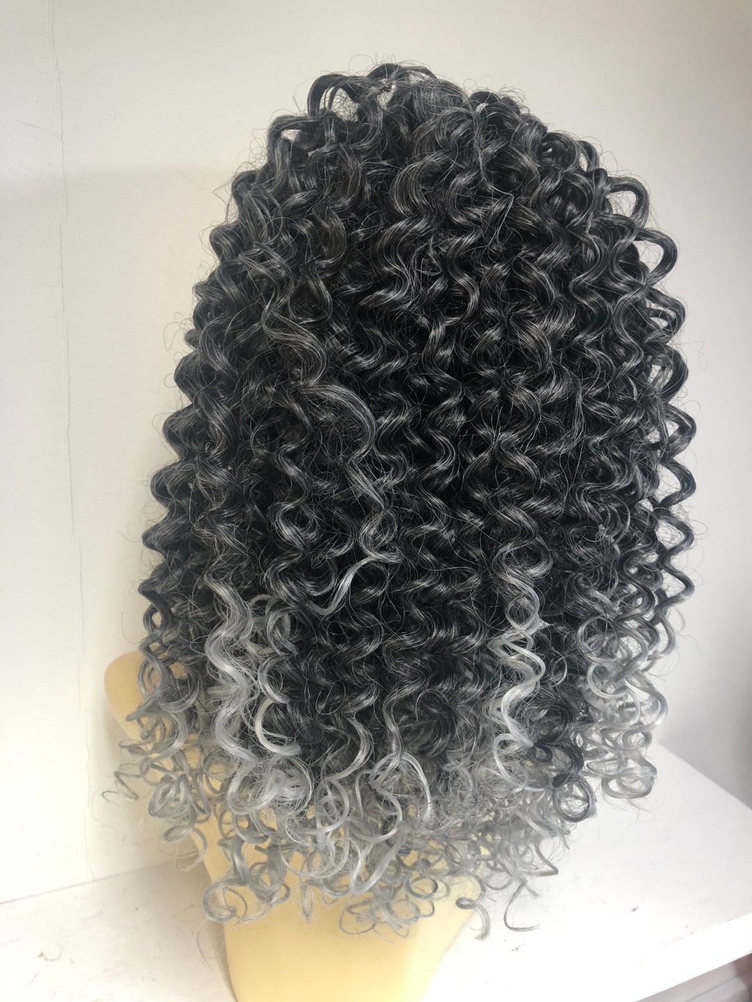 Black Hair With Silver Tips