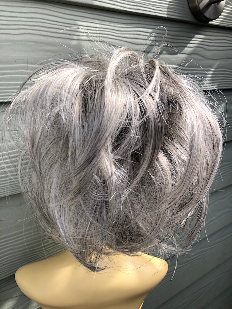 Silver/grey Clip on 2 Style Ponytail Extension on Wire and Claw Clip in ...