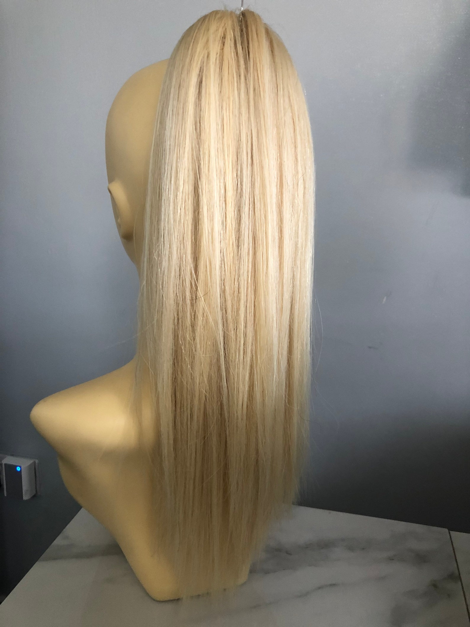 Human hair blonde 100% human ponytail extensions /drawstring | Etsy