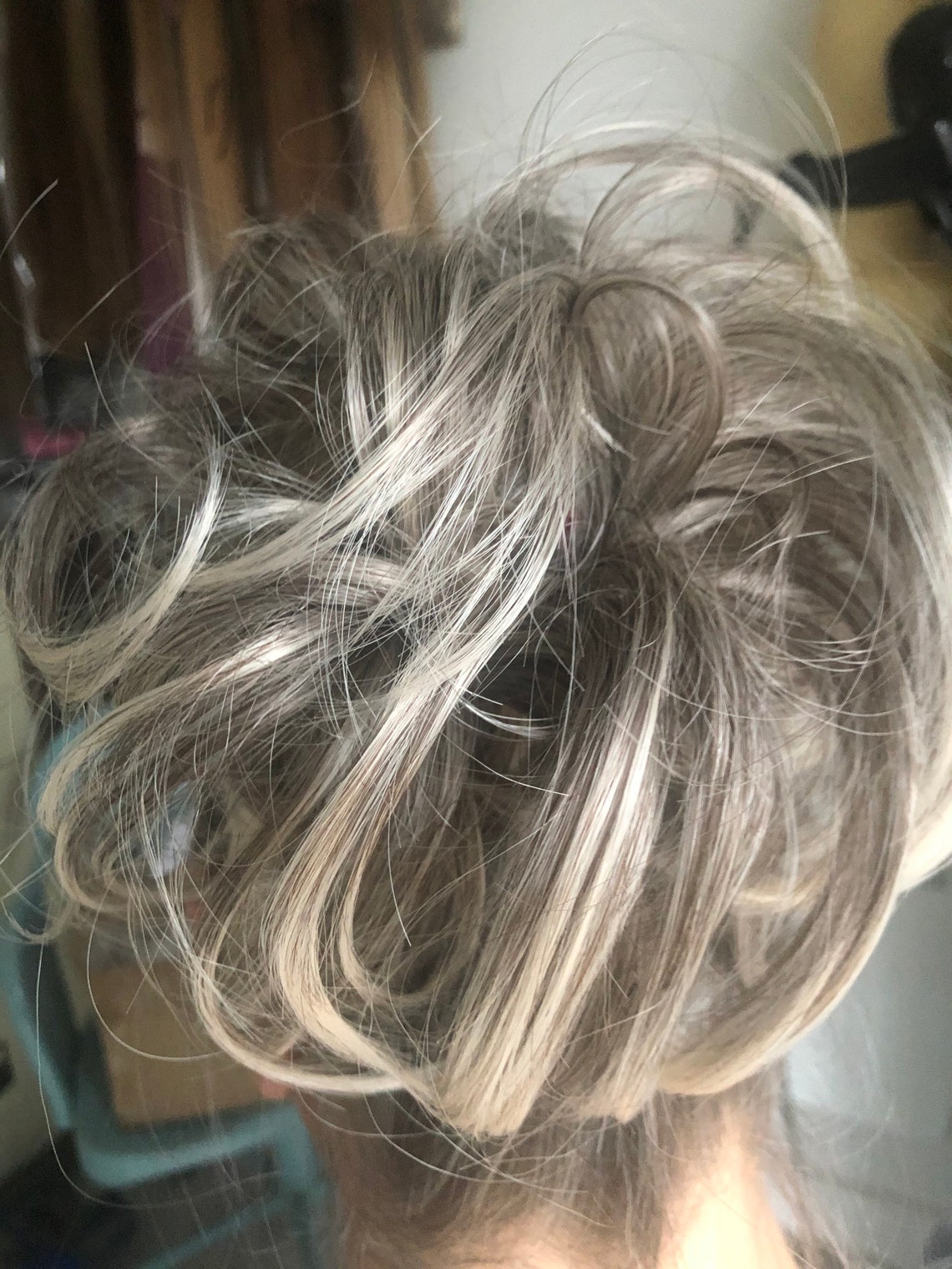 Authentic Scrunchie Best Quality Synthetic Hairpiece Ash Grey | Etsy