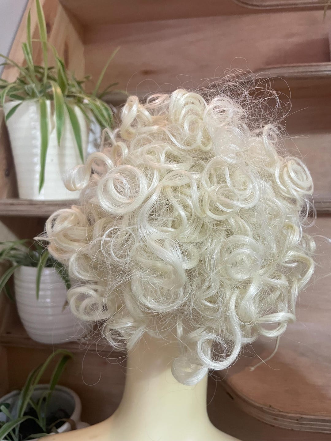 Lightest Blonde (60t)deep Curl Hair Extension Drawstring Hairpiece (23/ ...