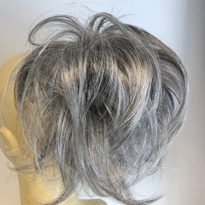 Silver/grey Clip on 2 Style Ponytail Extension on Wire and Claw Clip in ...