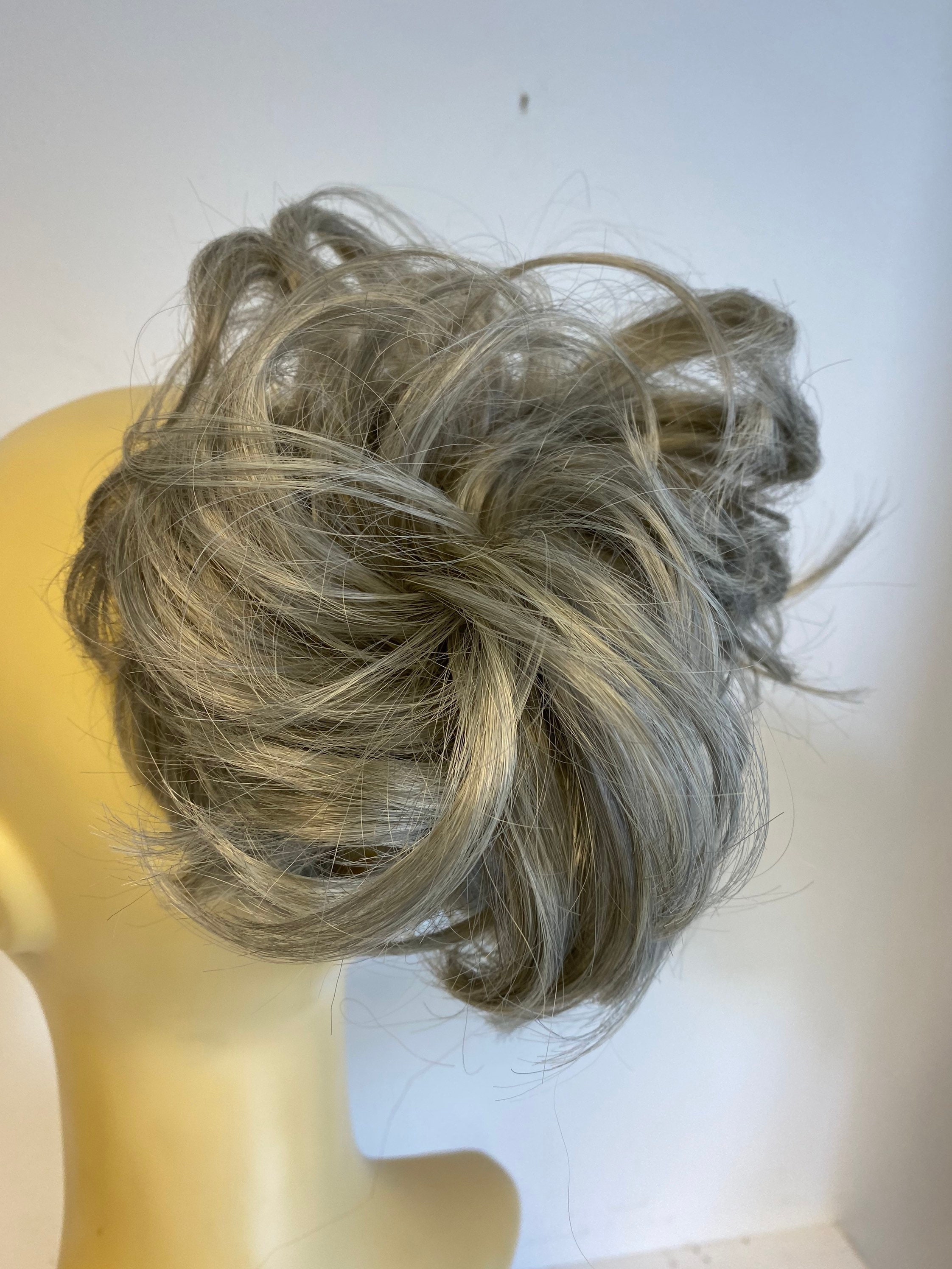 Authentic Curly Hair Scrunchie Extension Ponytail in Ash | Etsy