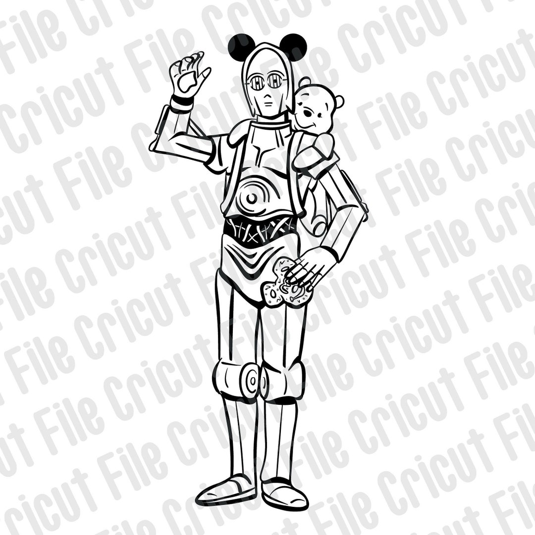 C3PO Goes to Disneyland SVG PNG, Files for Cricut Cutting Print Instant ...