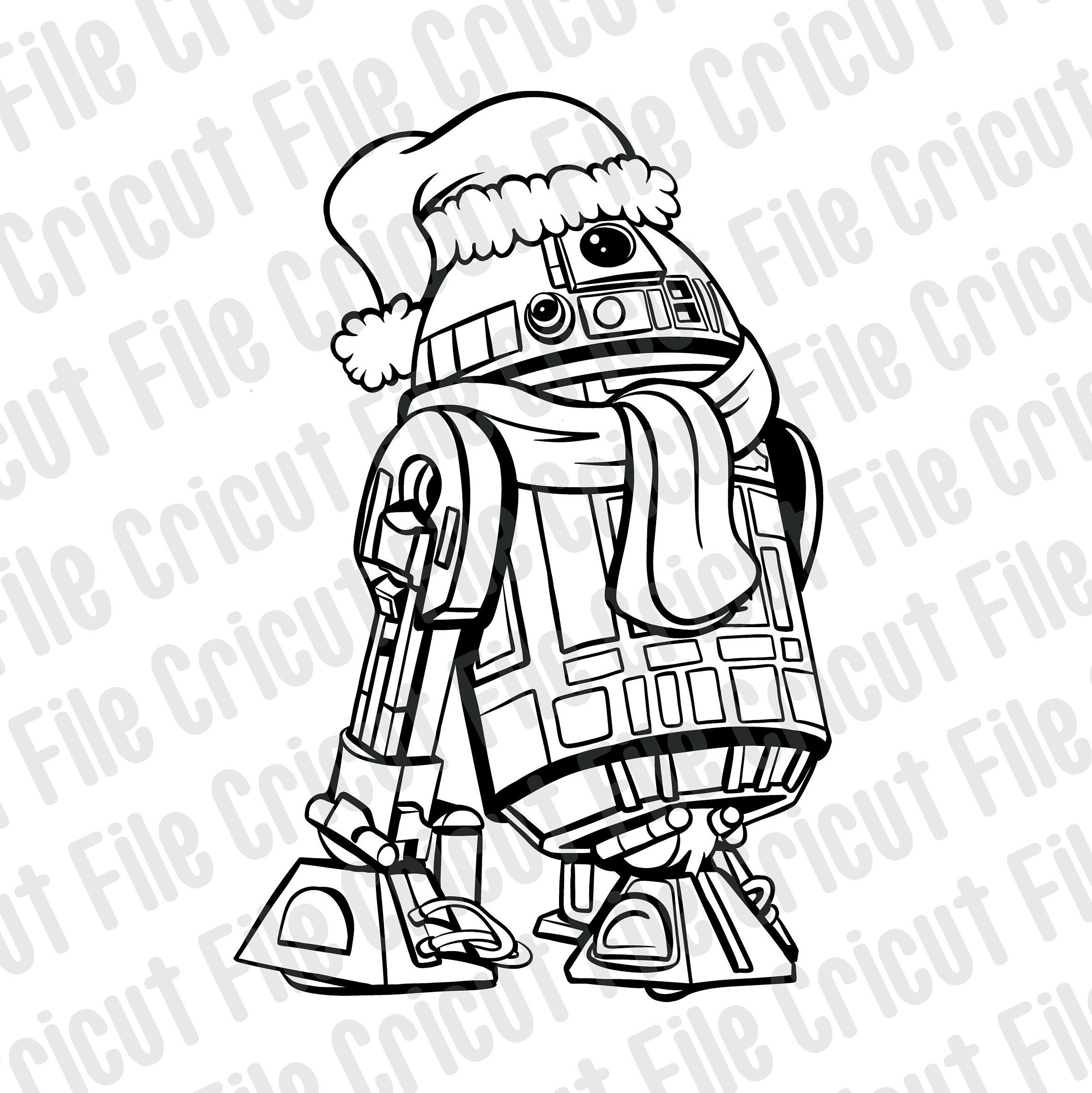 R2D2 Christmas: SVG PNG, Files for Cricut Cutting Print Instant Digital ...